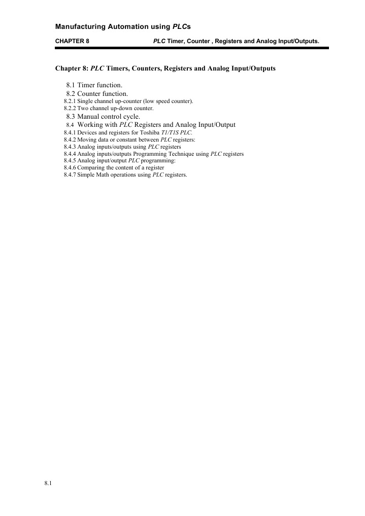 Chapter 8 Ver3 | PDF | Programmable Logic Controller | Timer