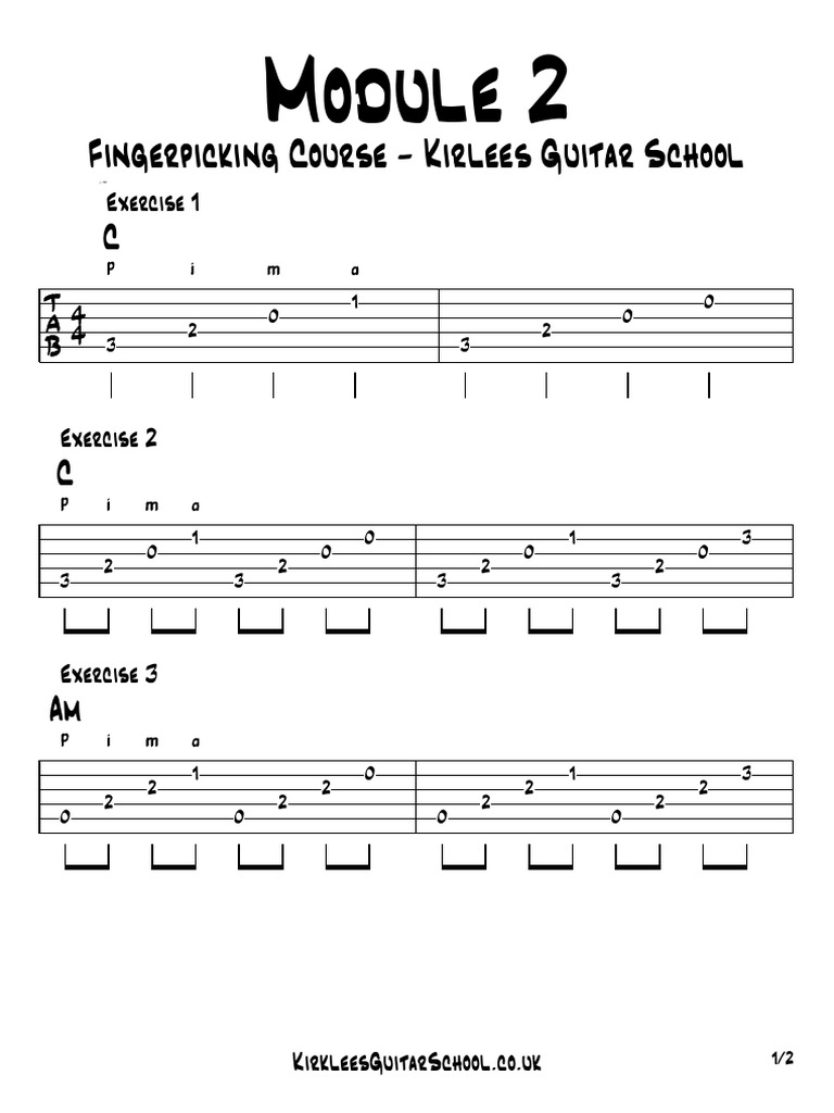 Module 2 Fingerpicking Course | PDF
