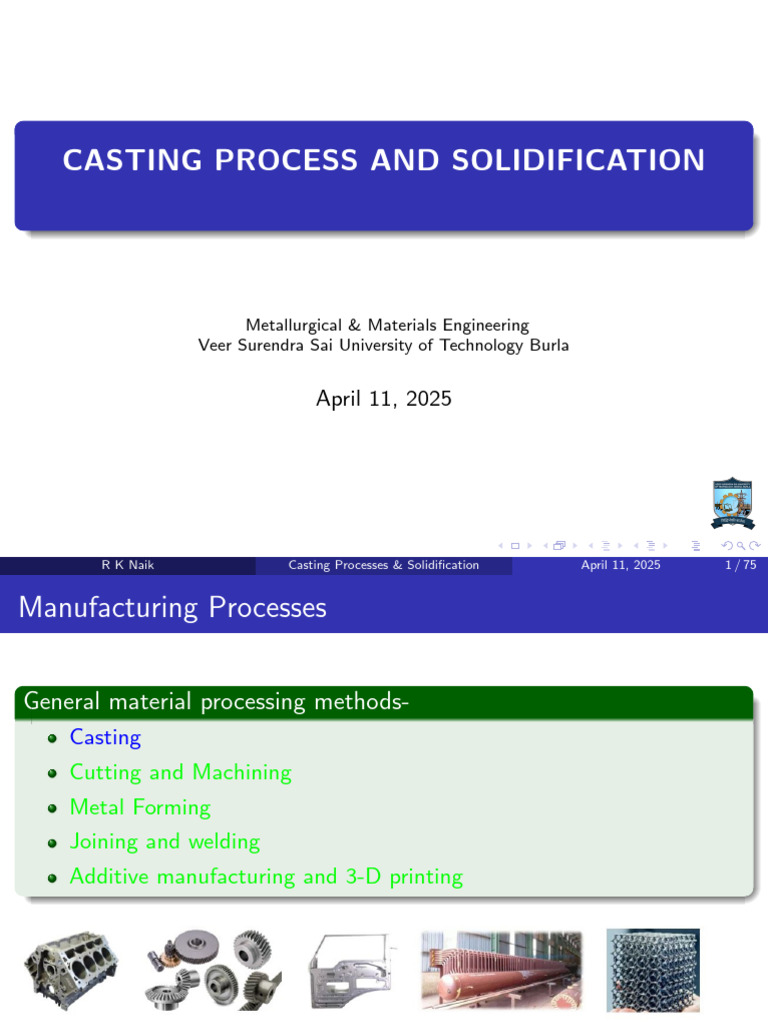 Solidification in Casting Processes | PDF | Casting | Nucleation