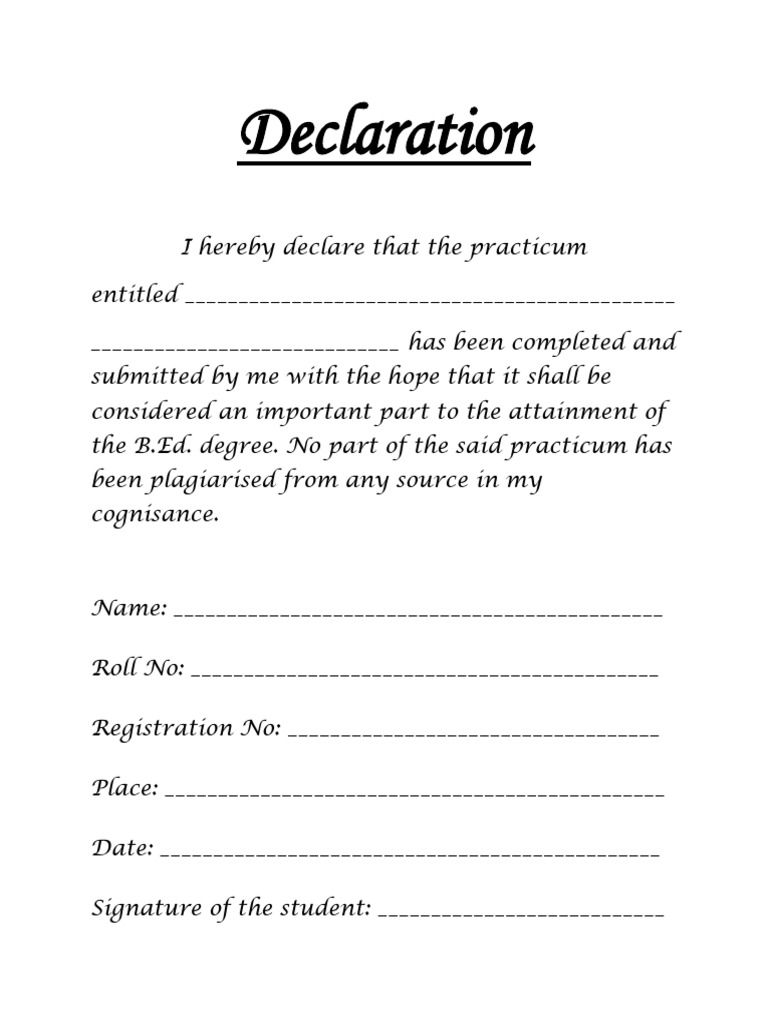 Declaration,Certificate,Acknowledgement merged | PDF