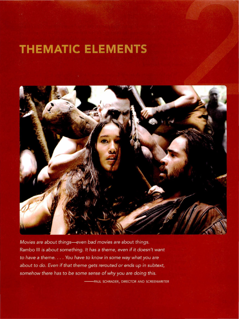 Thematic Elements (CH 2 From The Art of Watching Films - Boggs.petrie) | PDF