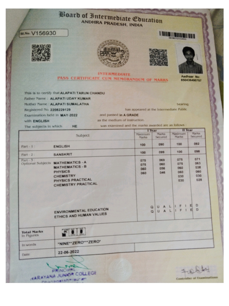 Exam Certificate | PDF