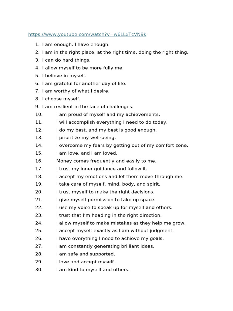 Positive Statments | PDF