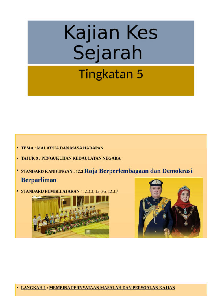 Kajian Kes Sejarah Ting 5 | PDF