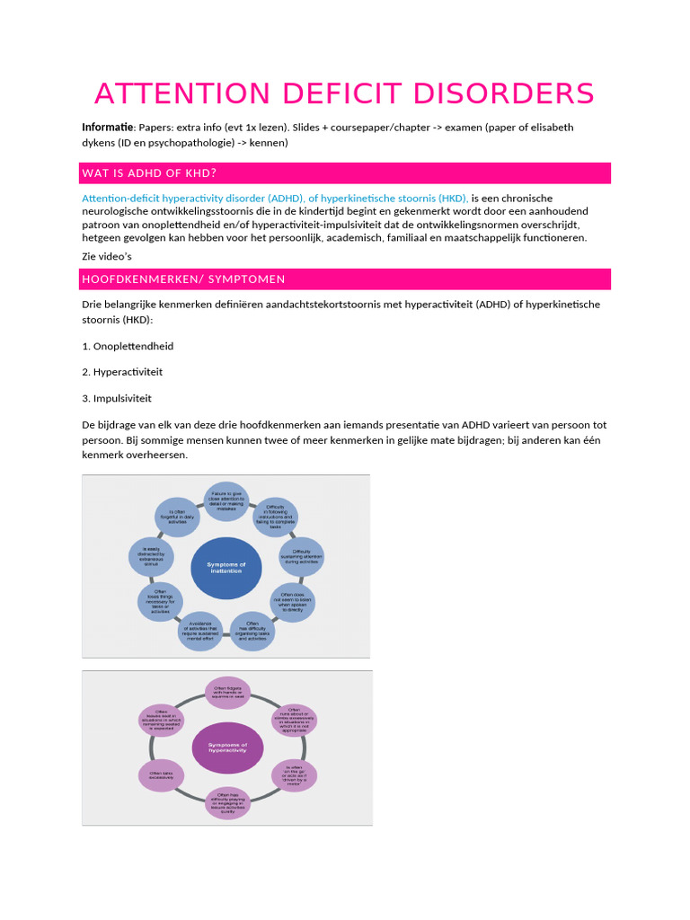 ATTENTION DEFICIT DISORDERS | PDF