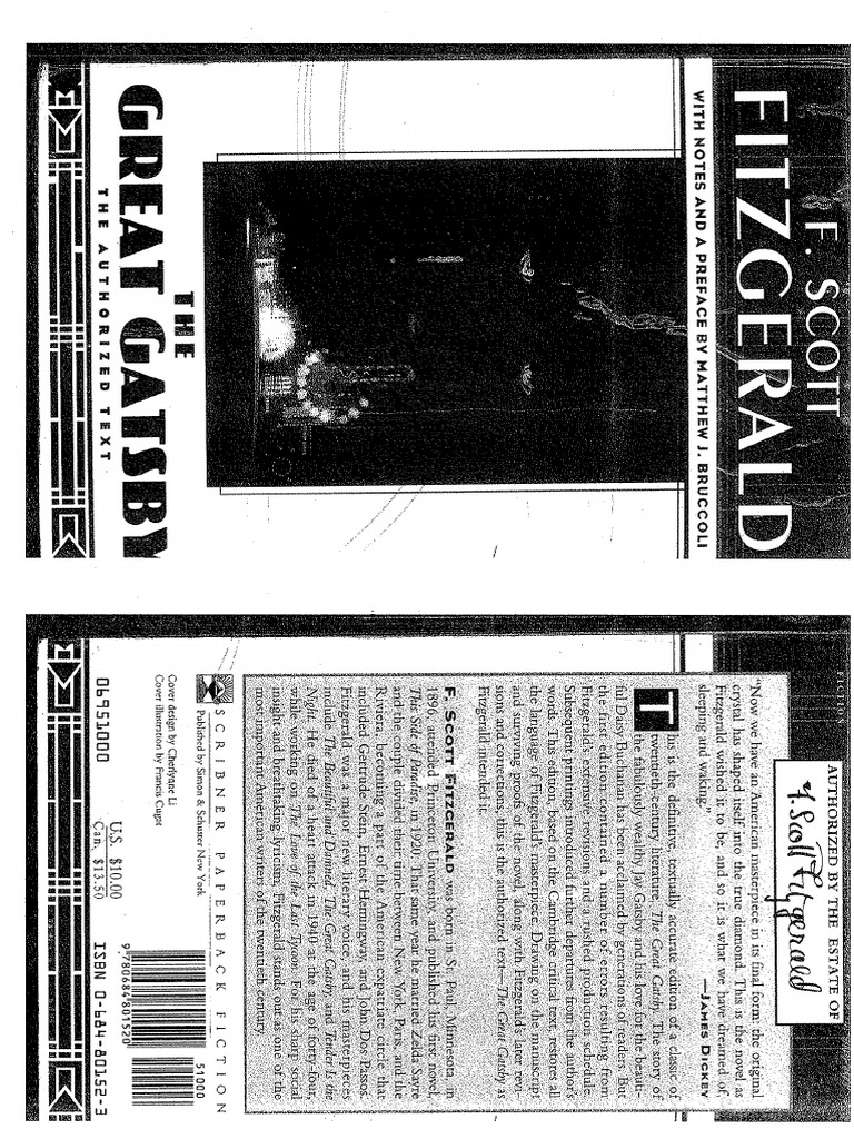 The Great Gatsby - Scott Fitzgerald | PDF