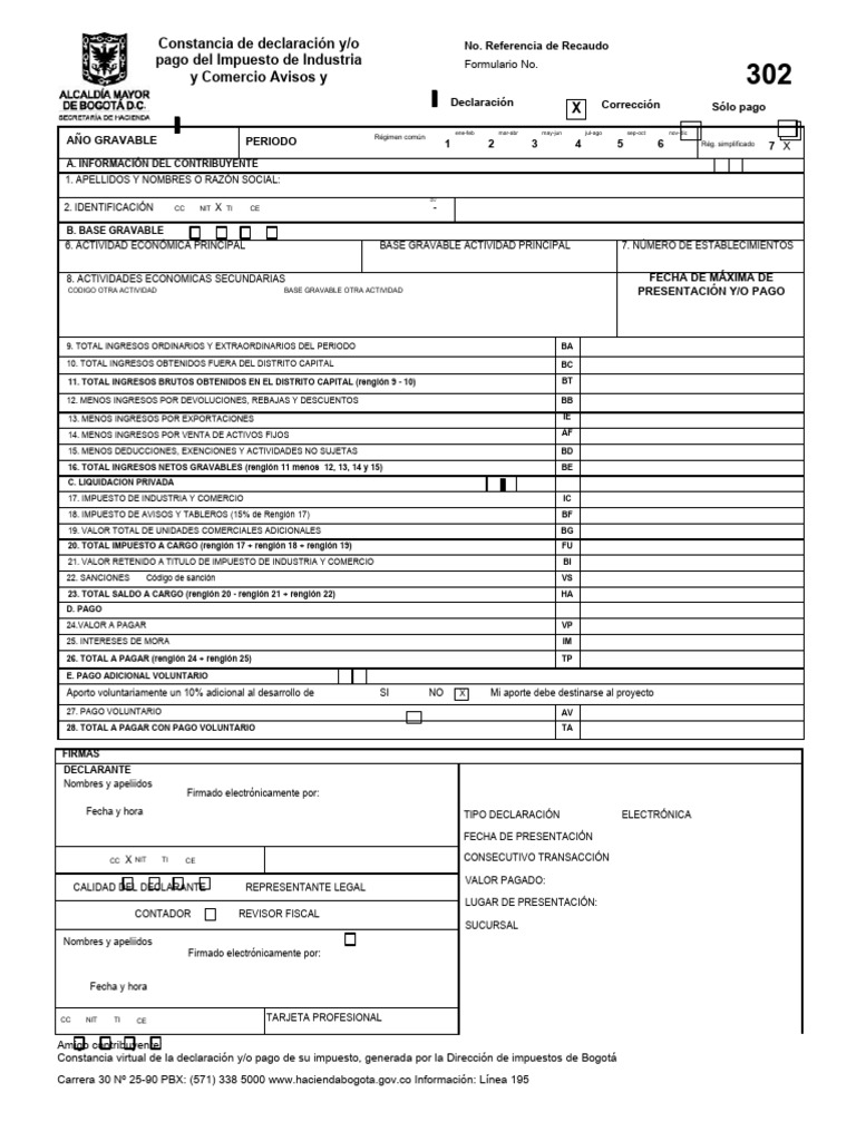 Formulario Ica 302 - Compress | PDF