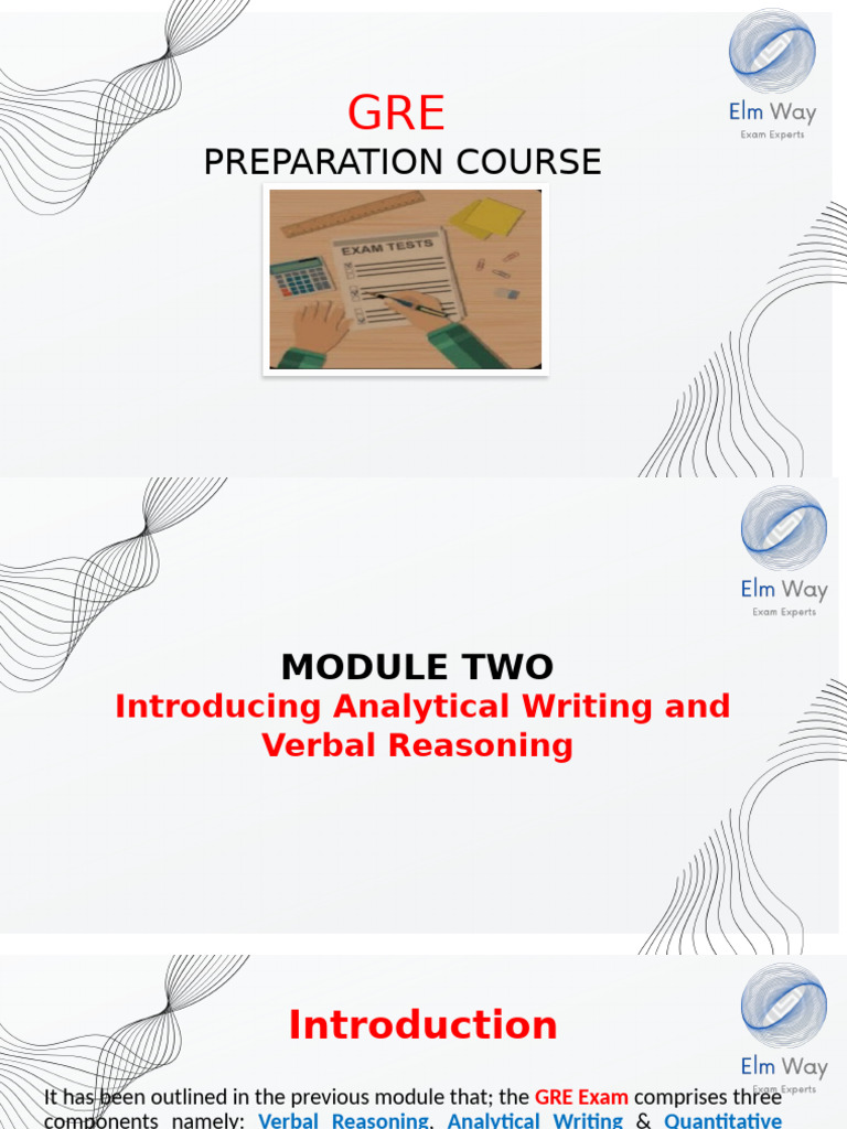 GRE 02 Introducing Analytical Writing | PDF | Graduate Record Examinations | Argument