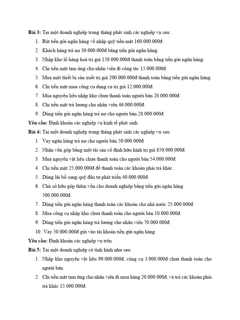 BT C3_Dinh khoan ke toan | PDF