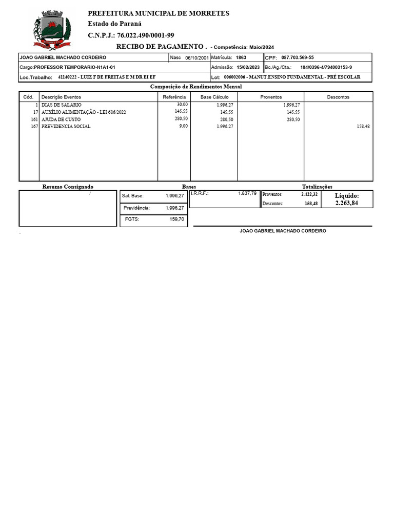 Joao Gabriel Machado Cordeiro | PDF