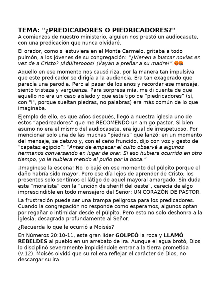 Predicadores o Piedricadores | PDF | Cristo (título)