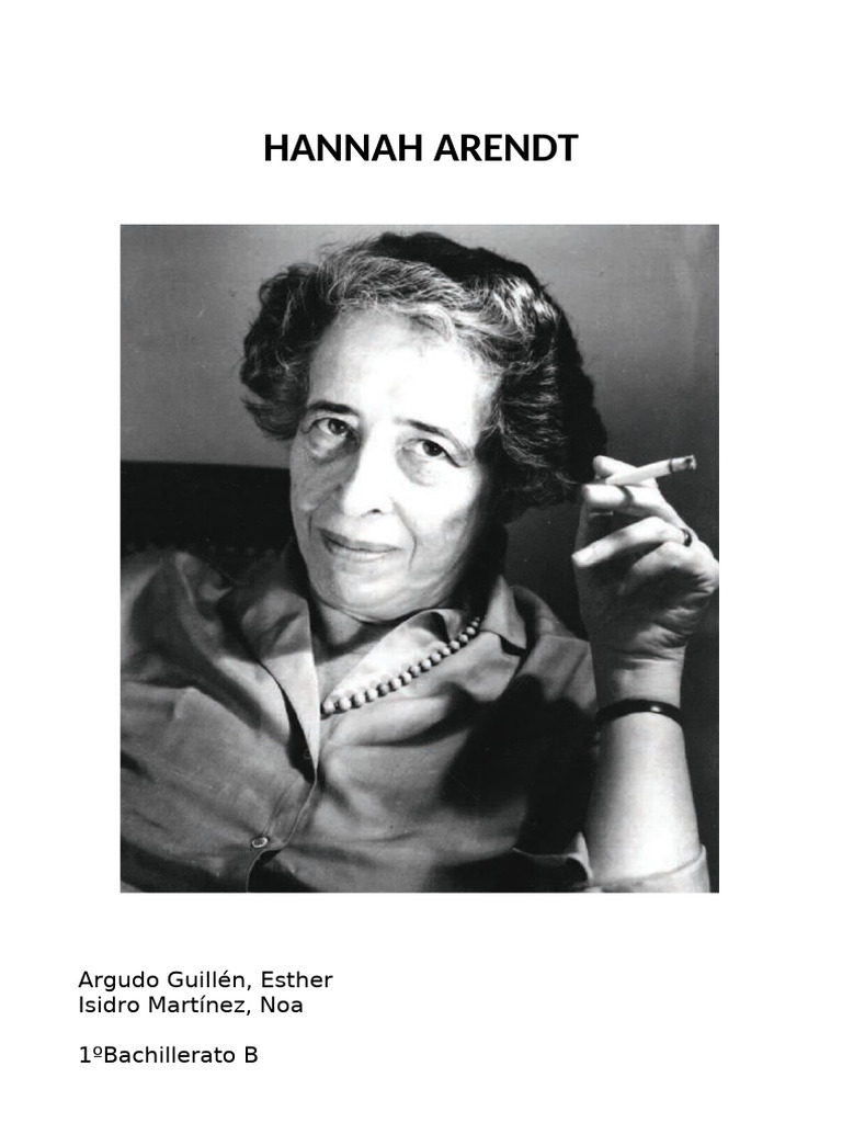 Hannah Arendt (2) | PDF | Hannah Arendt | Totalitarismo