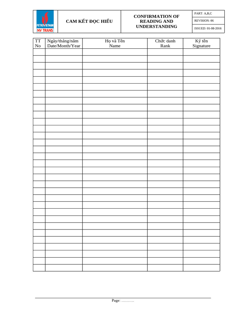1.acknowledge Sheet | PDF