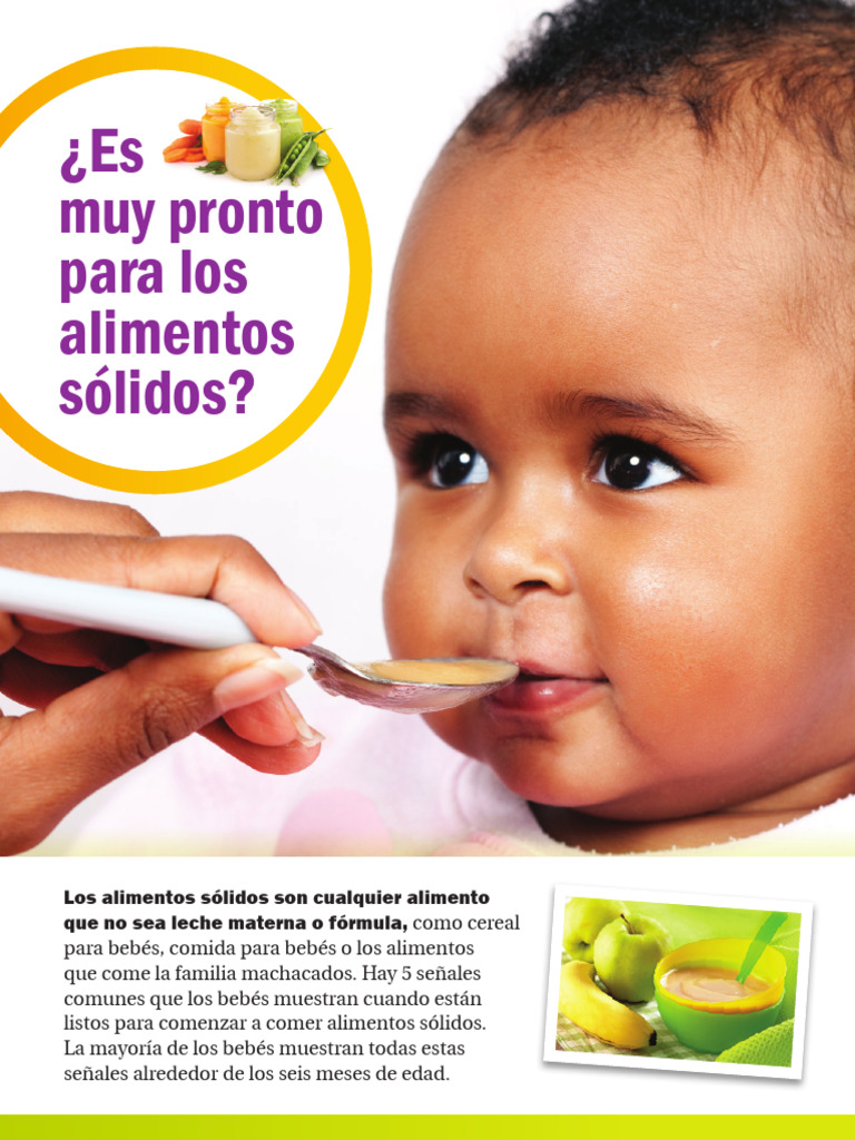 Too Soon For Food Worksheet SP | PDF | Alimentos