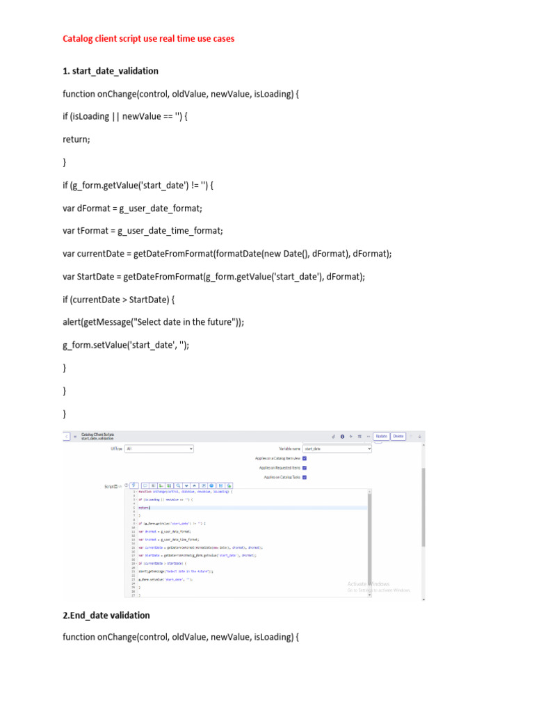 Catalog Script Real Time Requirements | PDF