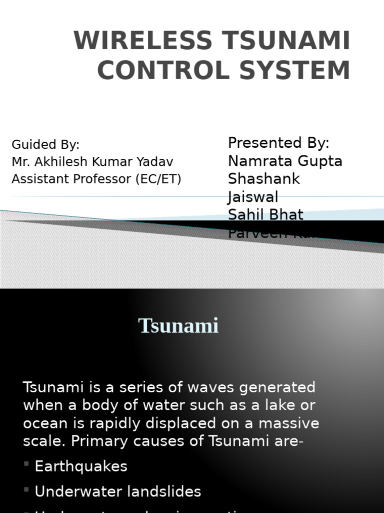 Wireless Tsunami Control System | PDF | Tsunami | Earthquakes