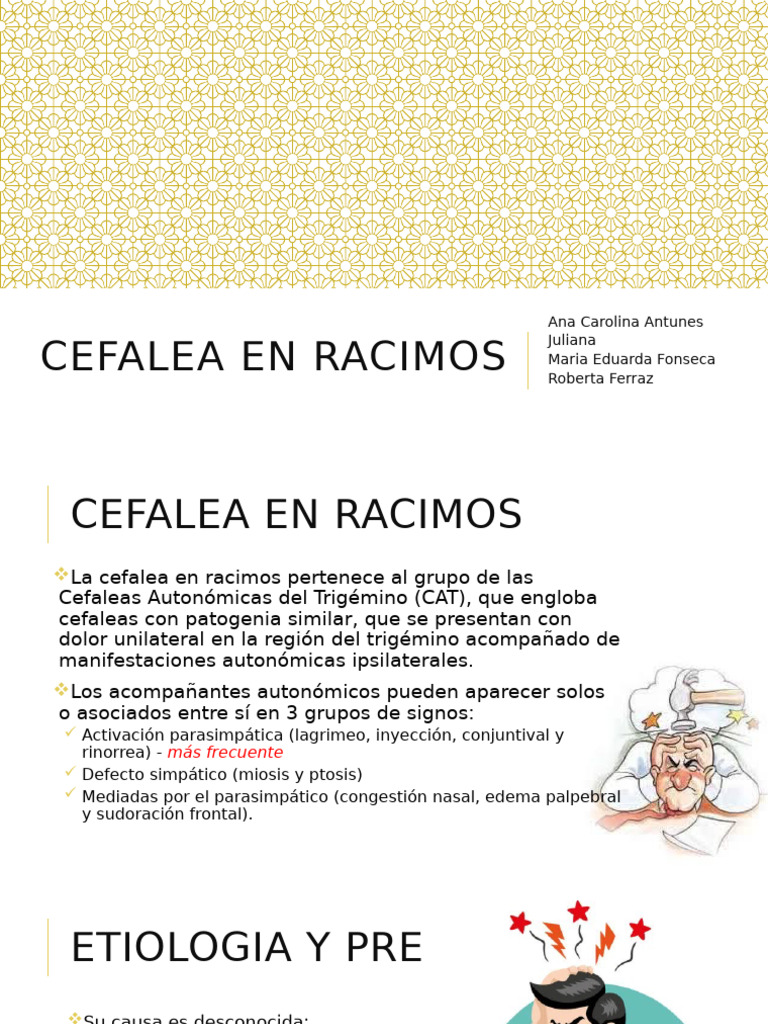 Cefalea en Racimos | PDF | Dolor de cabeza | Migraña