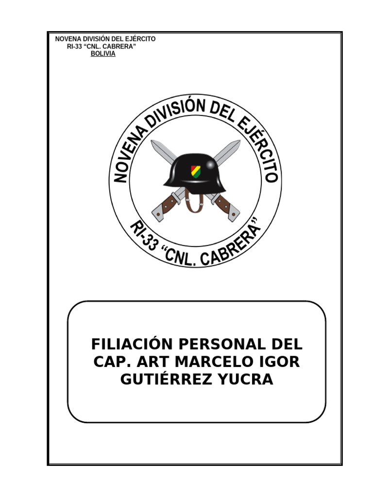 Caratulas Folder Filiacion | PDF