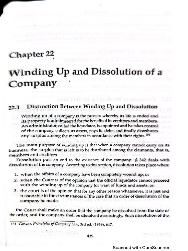 Winding Up of A Company | PDF