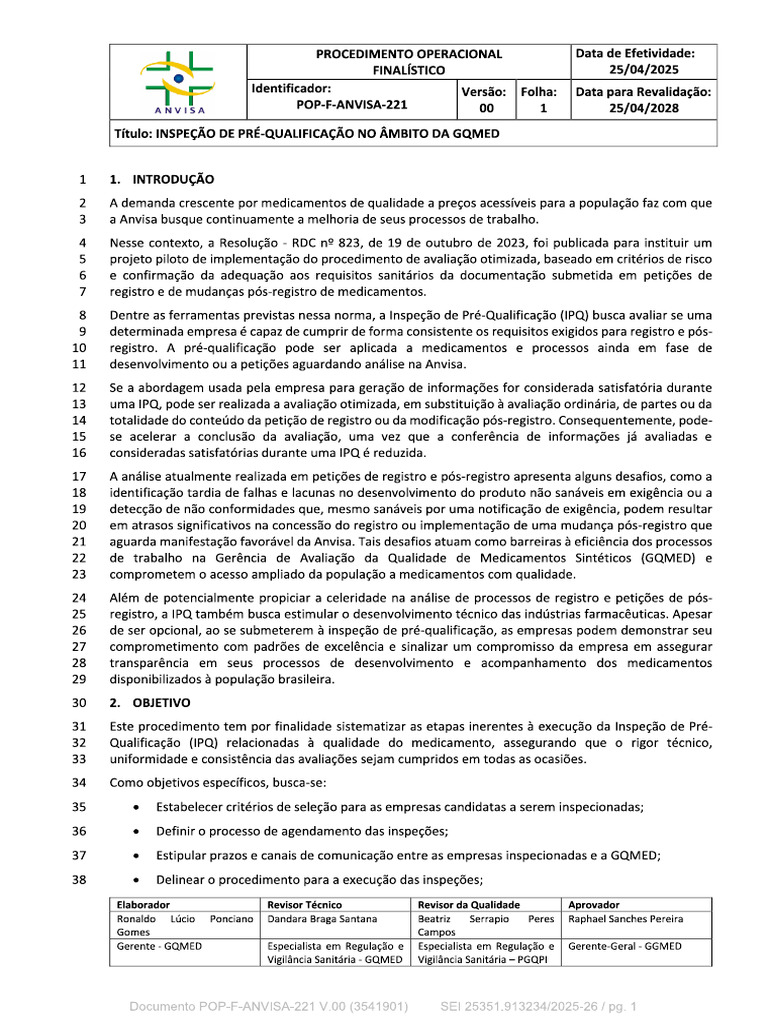 Pop Anvisa - Ipqs | PDF