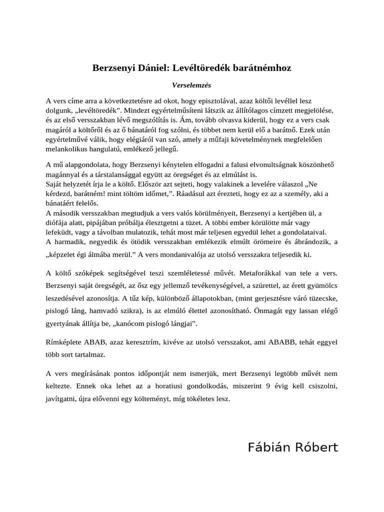 Berzsenyi Dániel | PDF