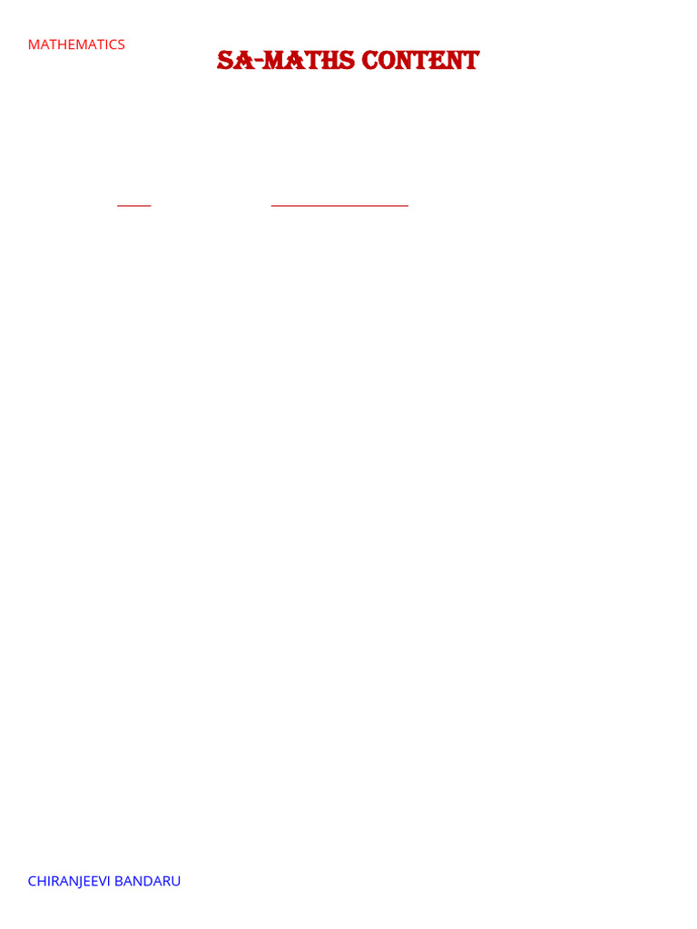SA MATHS 1A FORMULE With Header and Footer | PDF | Matrix (Mathematics ...