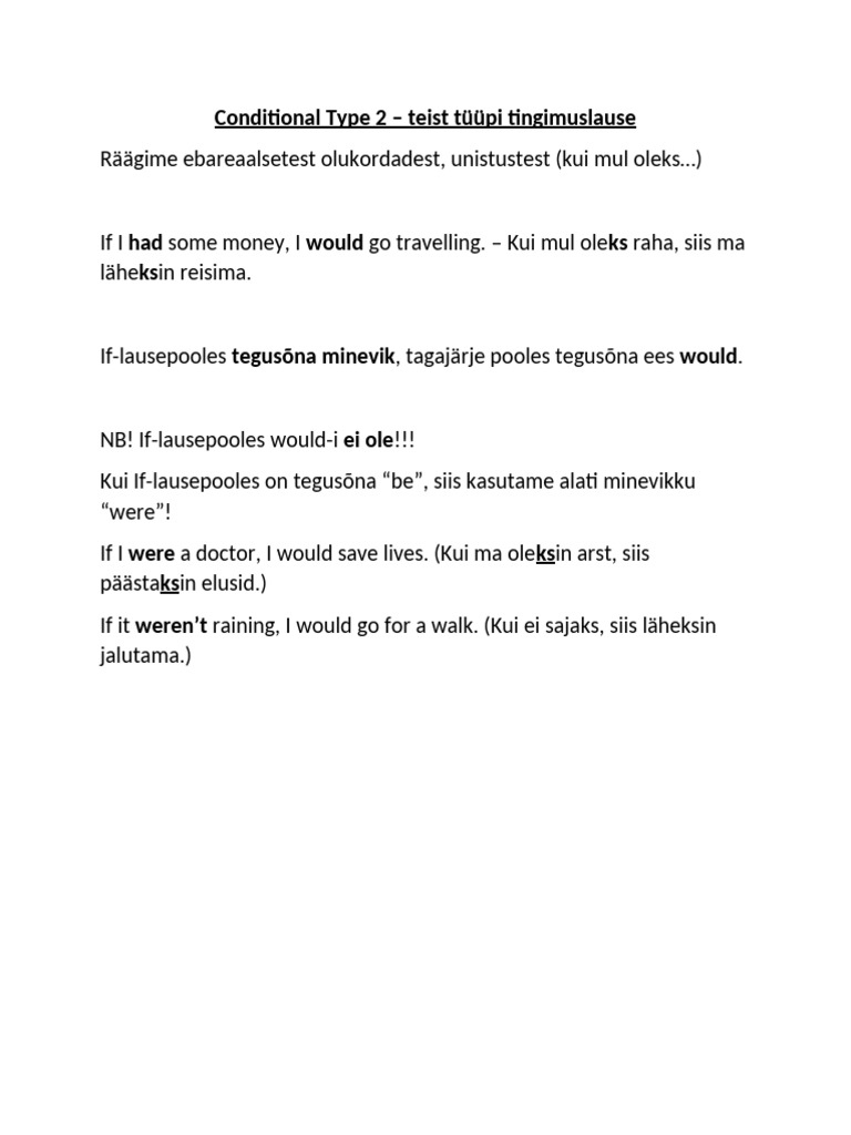 Conditional Type 2 | PDF