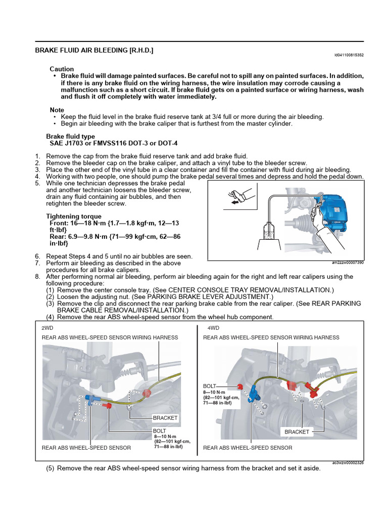 Brake Bleed Instruction Mazda 6 GH | PDF | Transportation Engineering ...