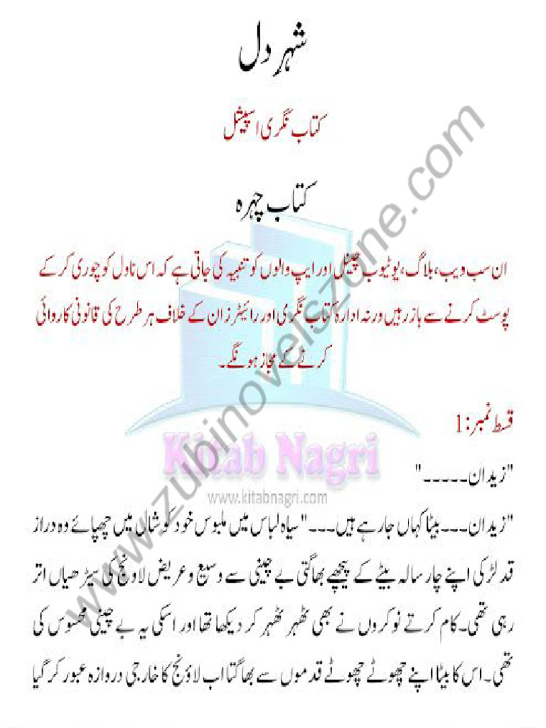 Shehr e Dil by Kitab Chehra Part One Complete PDF ZNZ | PDF