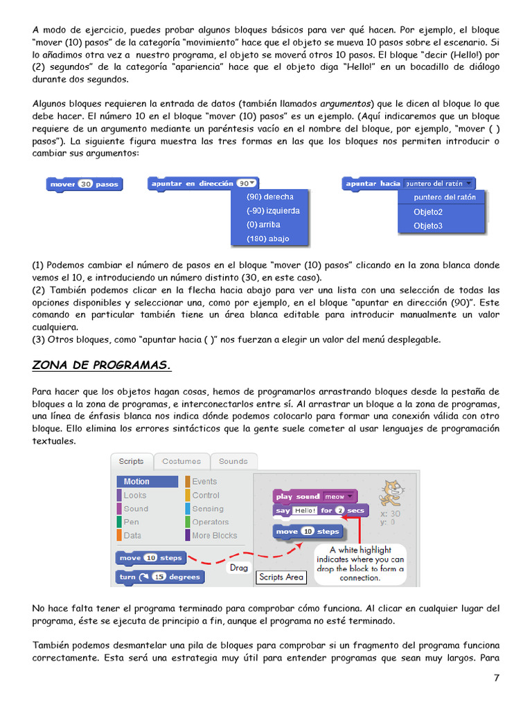 Introducción a bloques en Scratch 6 | PDF