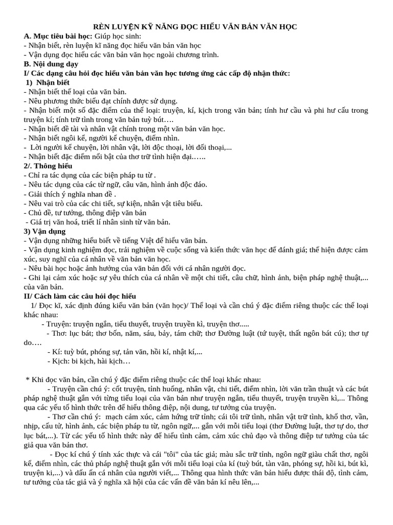 Ki Nang Doc Hieu - Doan NLVH | PDF