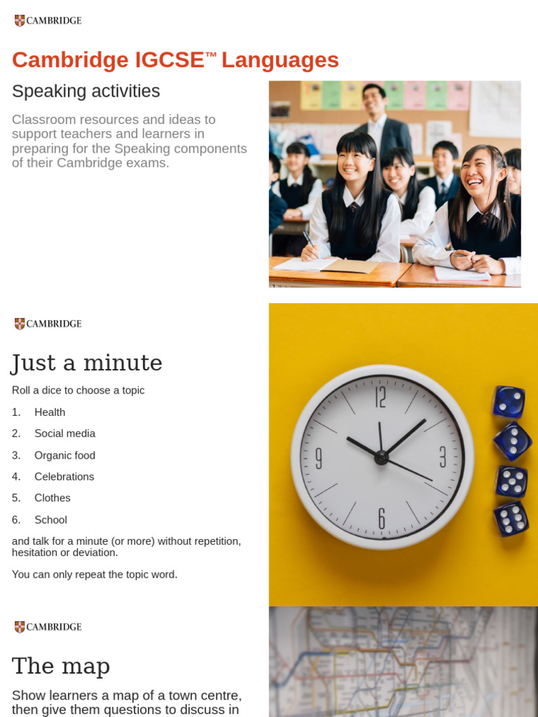 Igcse Speaking Classroom Activities Pdf Word Linguistics