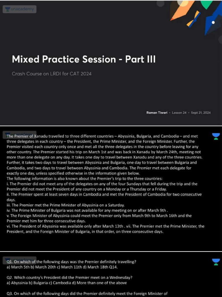 Mixed Practice Session Part III No Anno | PDF