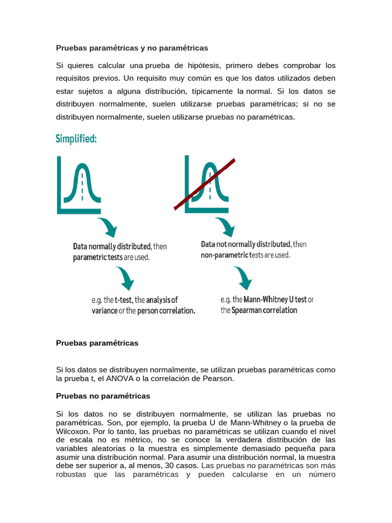 Pruebas Paramétricas y No Paramétricas | PDF | Desviación Estándar ...