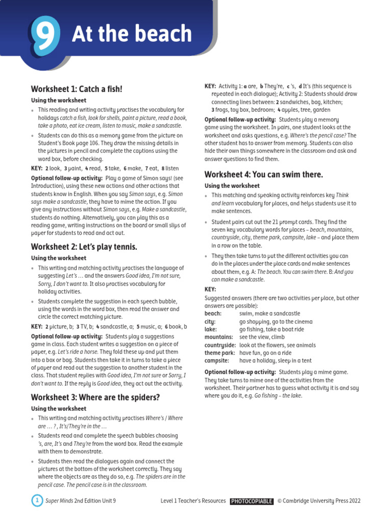 SM2ed Teacher's Resources Worksheet J L1 U9 | PDF | Human Communication | Learning