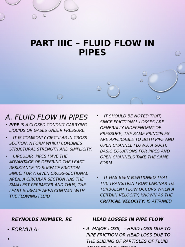 HYBP 324 Part IIIC - Fluid Flow in Pipes (With Solutions) | PDF ...