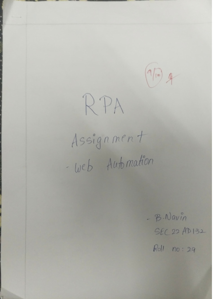 Rpa Assignment 3 | PDF