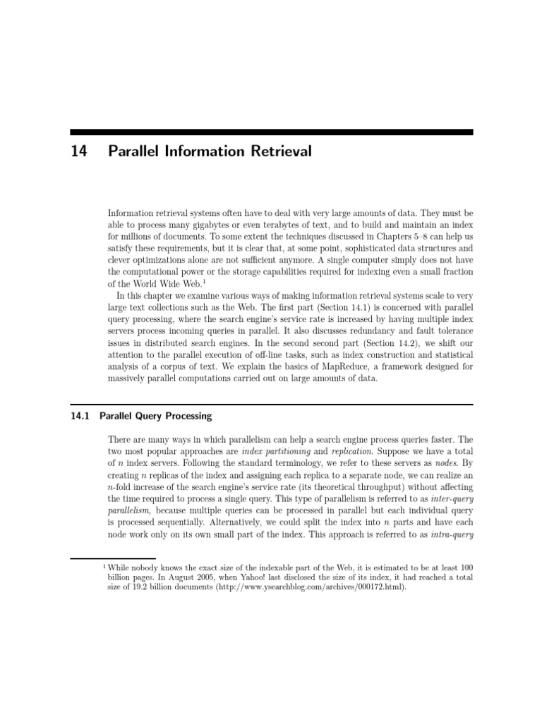 parallel-information-retrieval | PDF | Map Reduce | Replication (Computing)