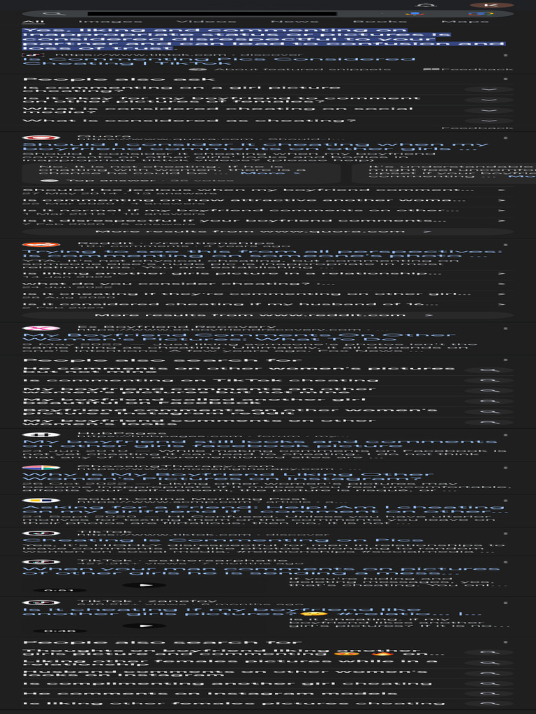 Does Commenting Under Other Girls Pic and Videos Consider Cheating - Google Search | PDF