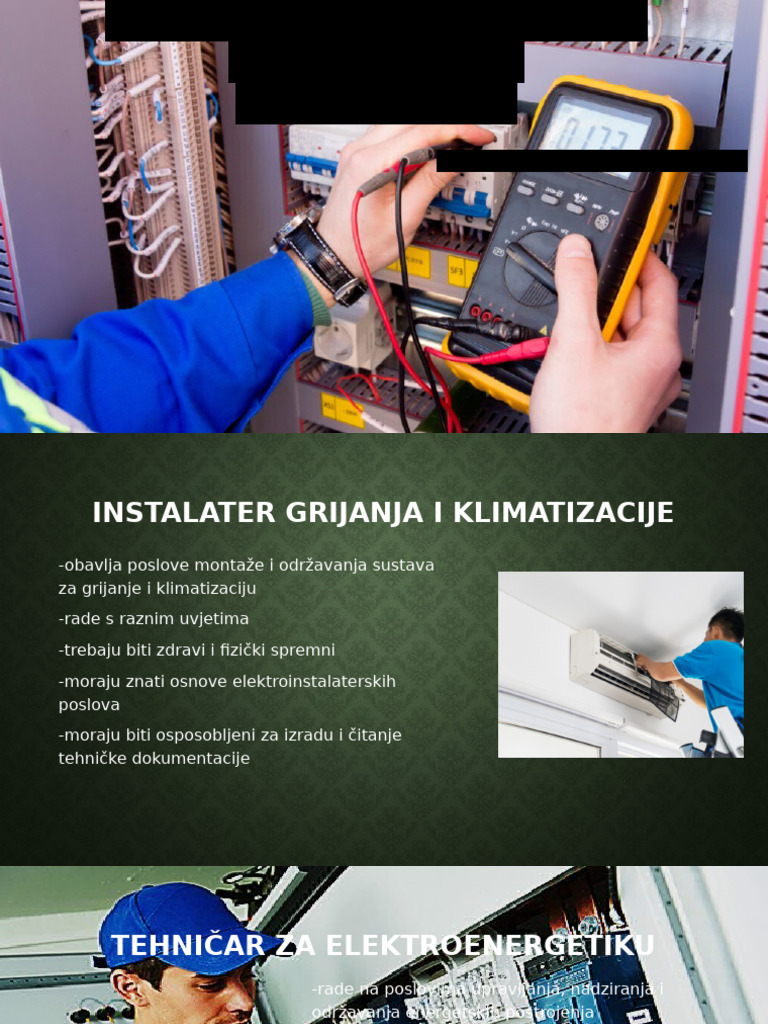 Zanimanja Iz Područja Energetike i Održavanja 7.A | PDF