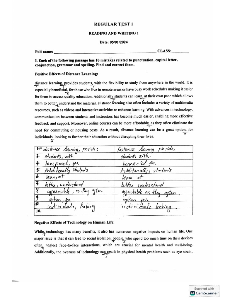 Regular Test 1 | PDF