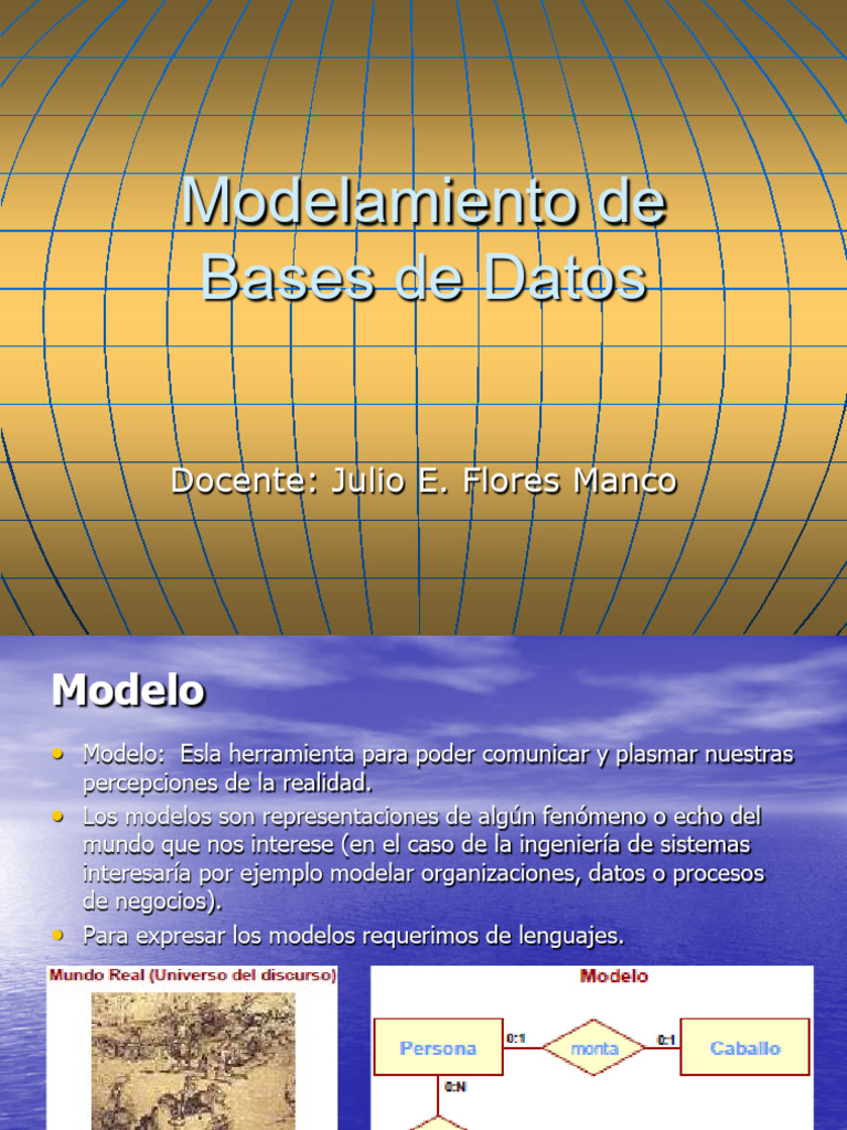Modelamiento de Datos JULIO FLORES | PDF | Diseño | Bases de datos