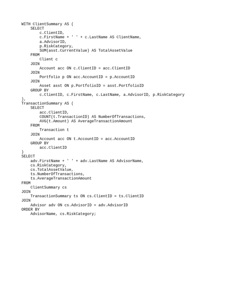 Legacy - Client - Transaction - Summary 1 | PDF
