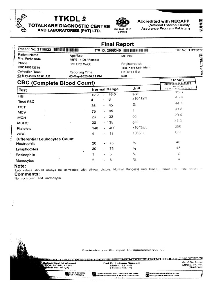 Medical Reports Format | PDF