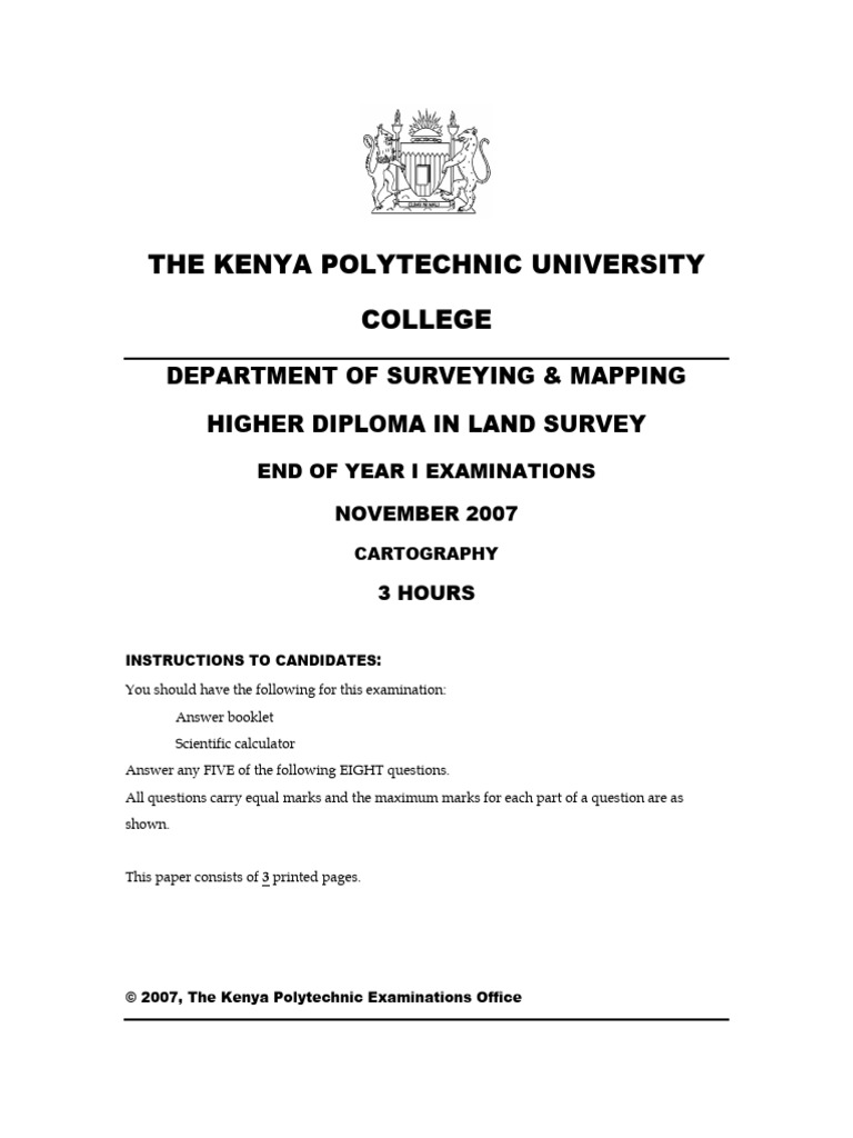 07nov (Survey) Cartography | PDF | Map | Cartography