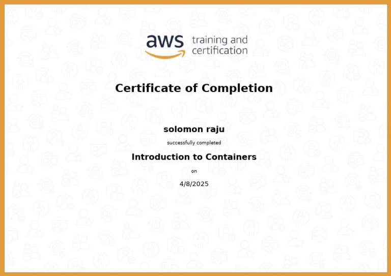 106 3 5130251 1744119411 AWS Course Completion Certificate | PDF
