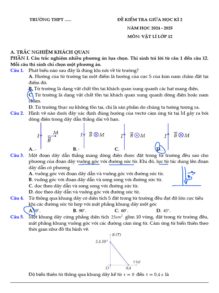 De Thi GK2 Vat Li 12 KNTT de 1 | PDF