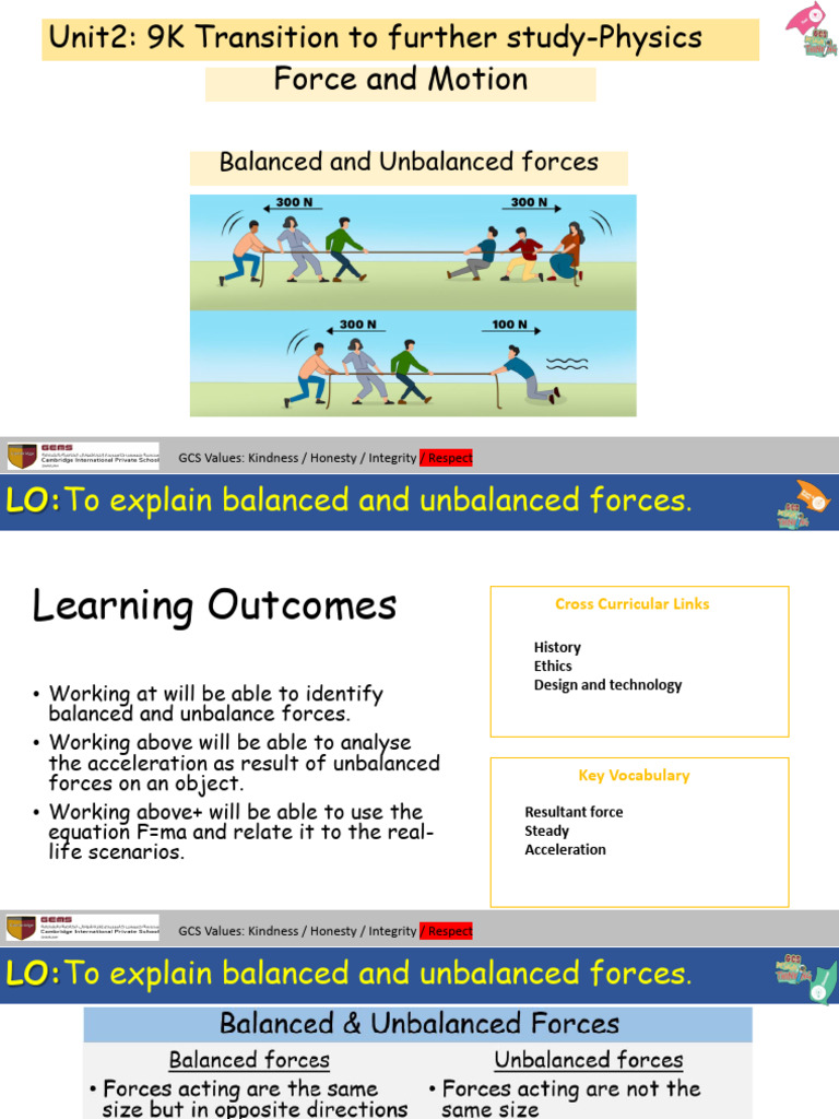 Understanding Balanced and Unbalanced Forces | PDF | Force | Velocity