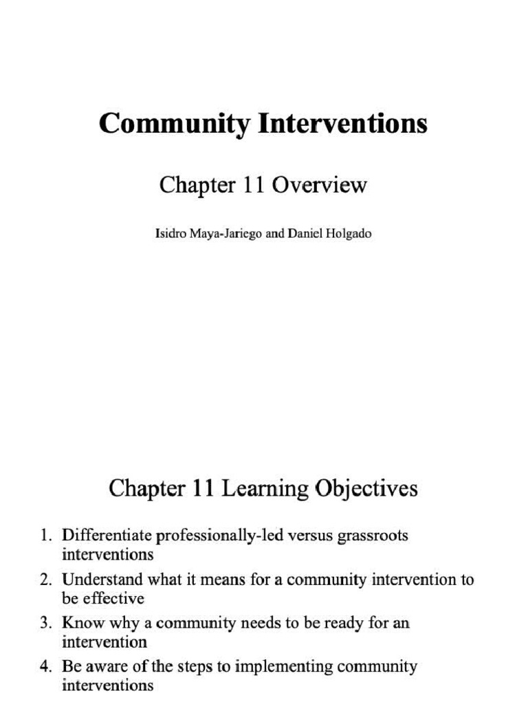 Community Interventions | PDF