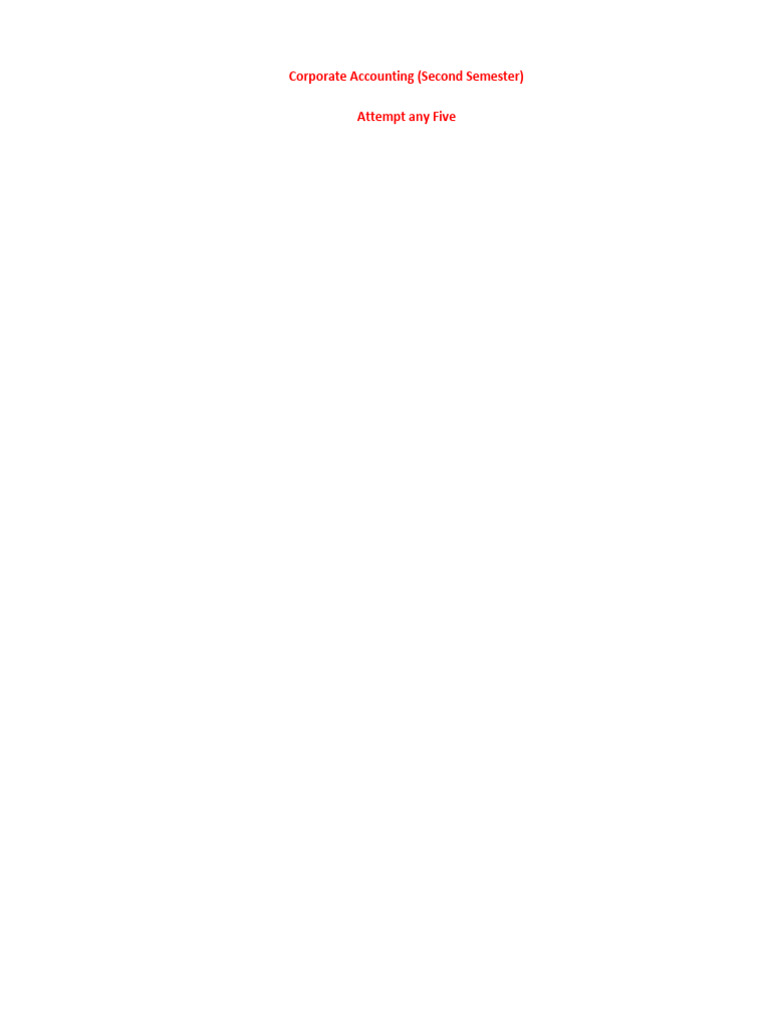 Corporate Questions | PDF
